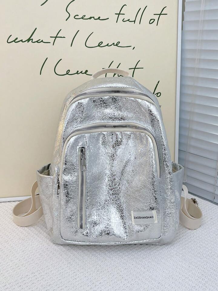 Silver Glitter Backpack
