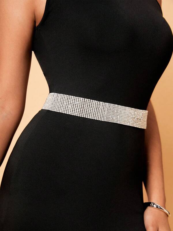 SHEIN SXY Rhinestone Decor Belt | SHEIN UK