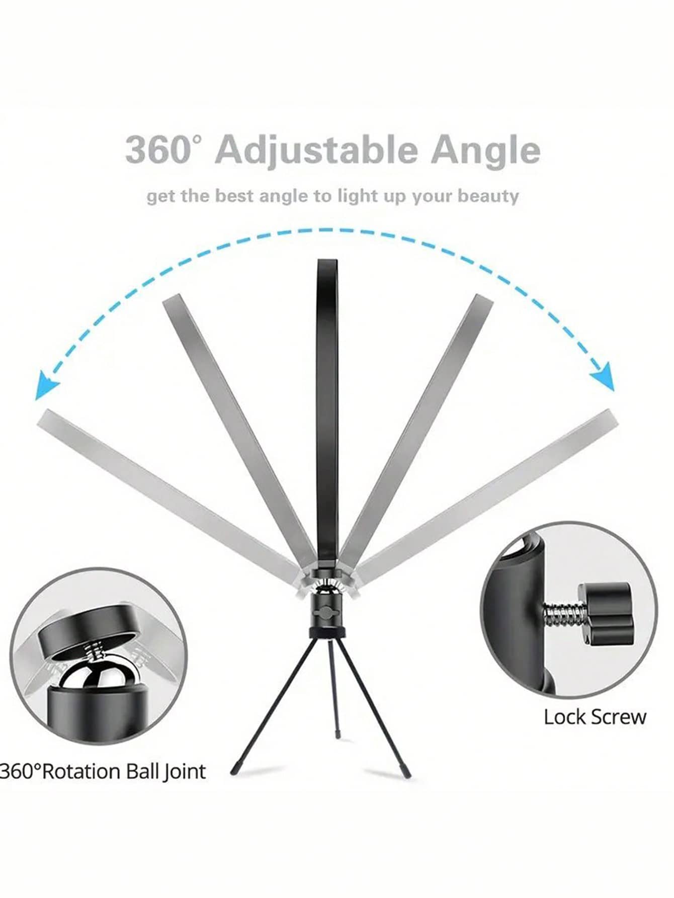 Multi-Functional Outdoor Iron Tripod Stand With 8-Inch Live Streaming ...