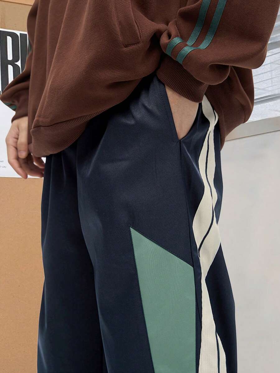 Manfinity Hypemode Loose Fit Men's Contrast Side Seam Pants | SHEIN USA