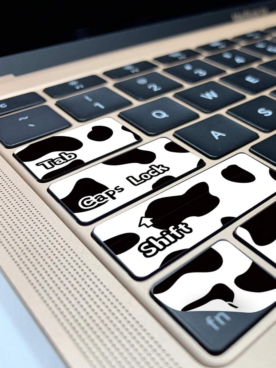 1sheet Cow Pattern Laptop Protective Sticker Compatible With Macbook ...