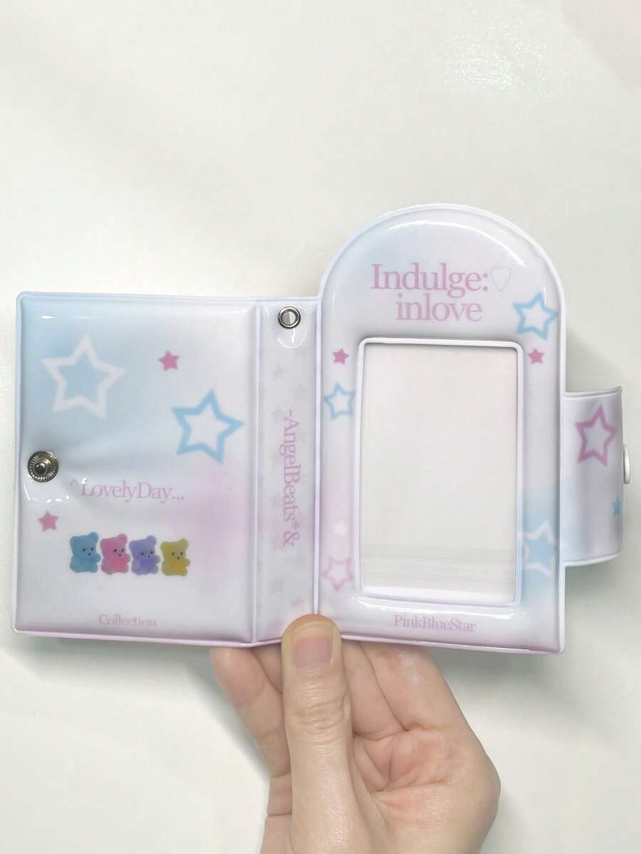 1pc Star Pattern Mini Photo Album, Simple Portable Photo Card Case For ...