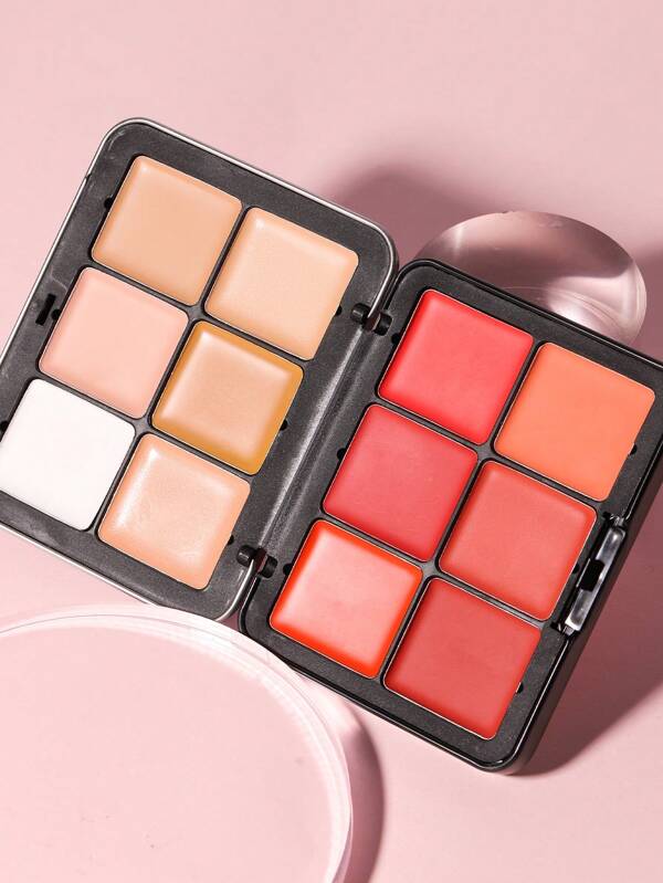 12 cores Blush multifuncional Corretivo & Paleta de contorno | SHEIN Brasil