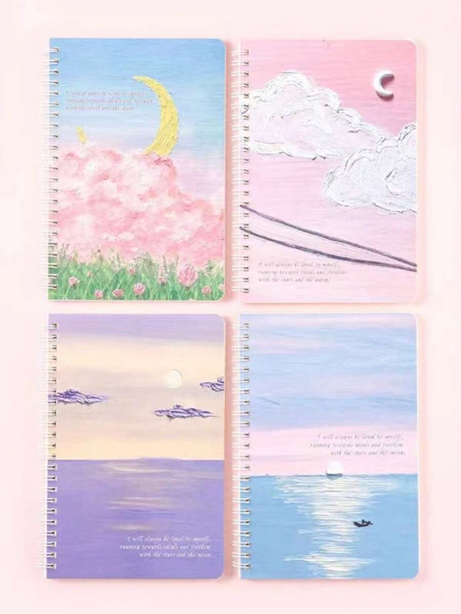 Set Of 4 Creative & Colorful Notebooks | SHEIN USA