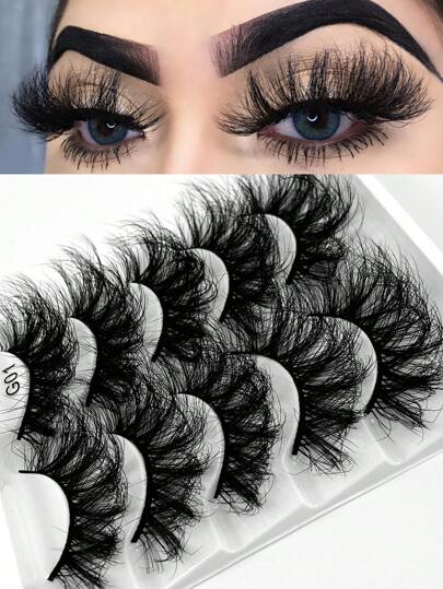 5pairs Extra Long False Eyelashes | SHEIN UK