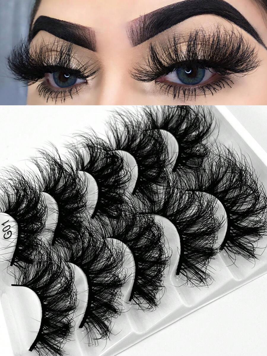 5pairs Extra Long False Eyelashes | SHEIN UK