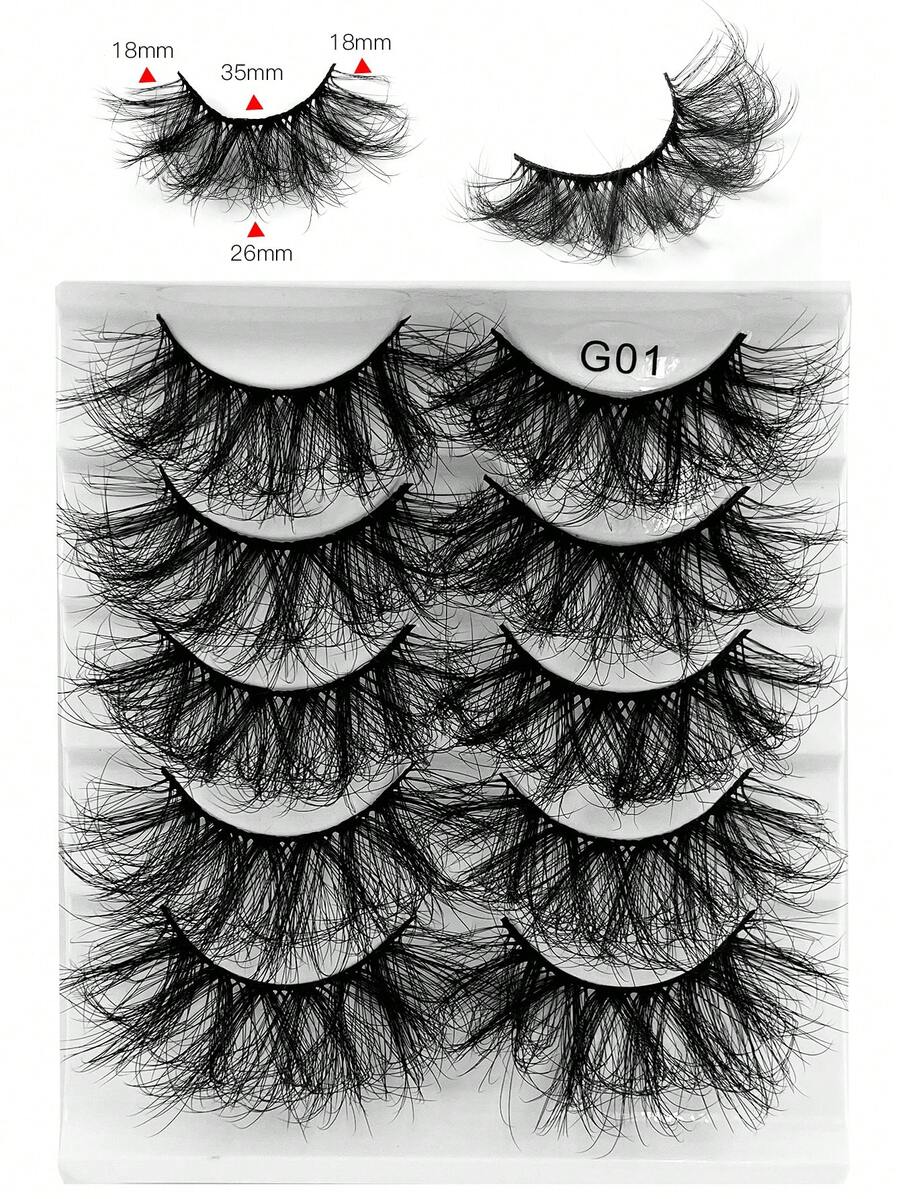 5pairs Extra Long False Eyelashes | SHEIN UK