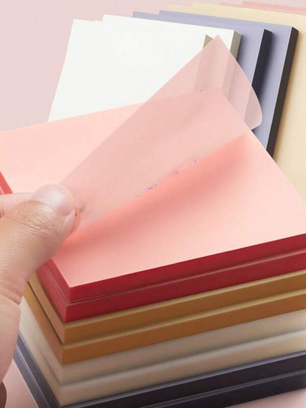 50pcs Solid Clear Sticky Note, Simple Multi-purpose Easy To Post ...