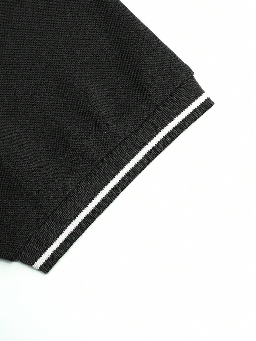 Manfinity Homme Men Single Striped Trim Polo Shirt | SHEIN USA