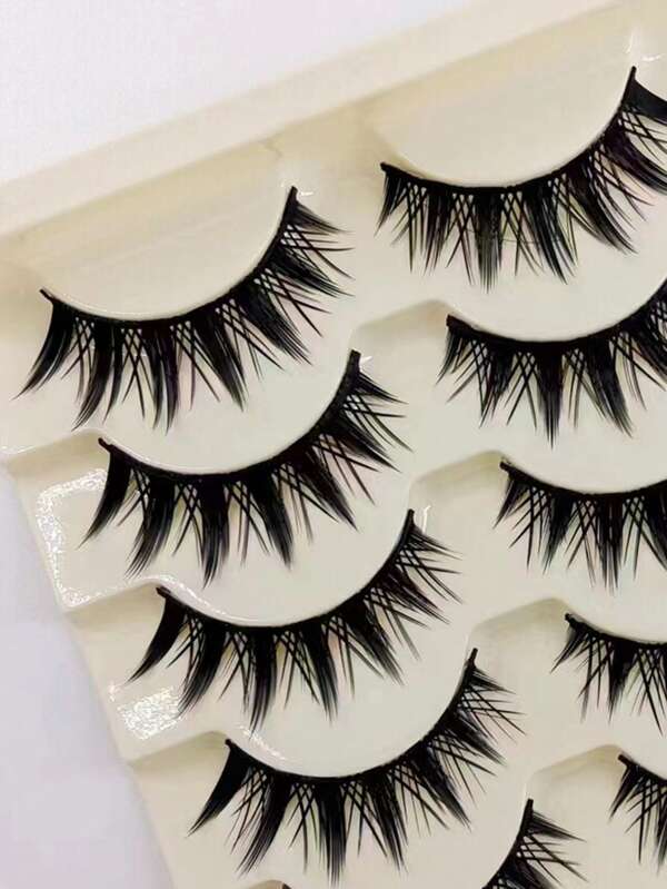 Manga Lashes 5pairs Volumized Cat Eye False Eyelashes Shein Usa