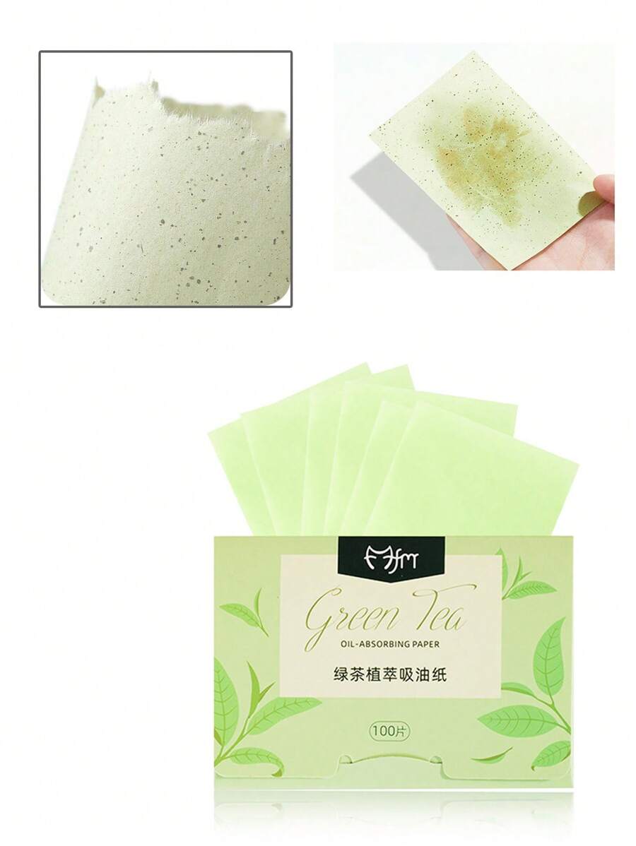100 sheets Portable extract natural double-sided oil blotting paper for ...