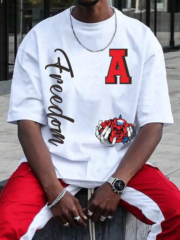 Manfinity Sporsity Men Letter Graphic Tee | SHEIN USA