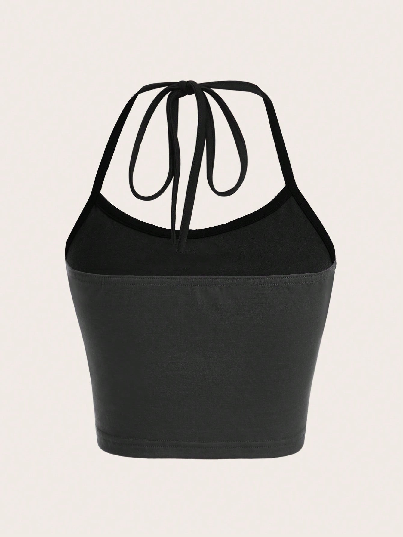 Dooom Goth Skull Graphic Contrast Binding Halter Top | SHEIN USA