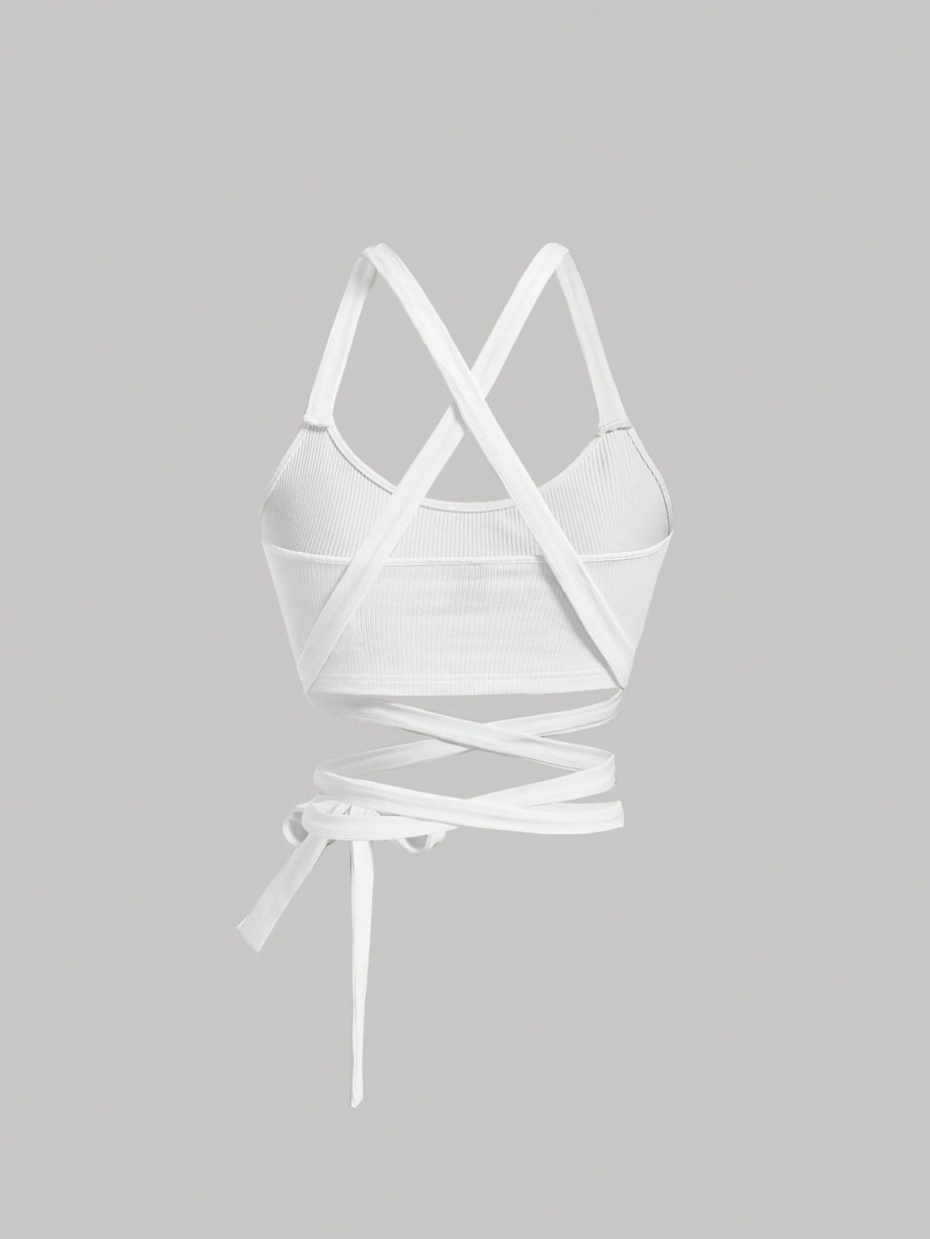 SHEIN MOD Solid Criss Cross Tie Back Cami Top | SHEIN USA