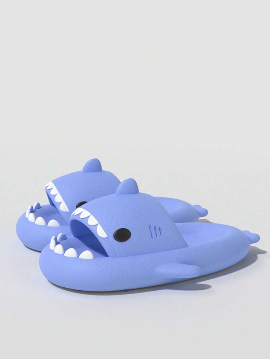 Women Cartoon Shark Design Slides, Preppy Slides | SHEIN USA