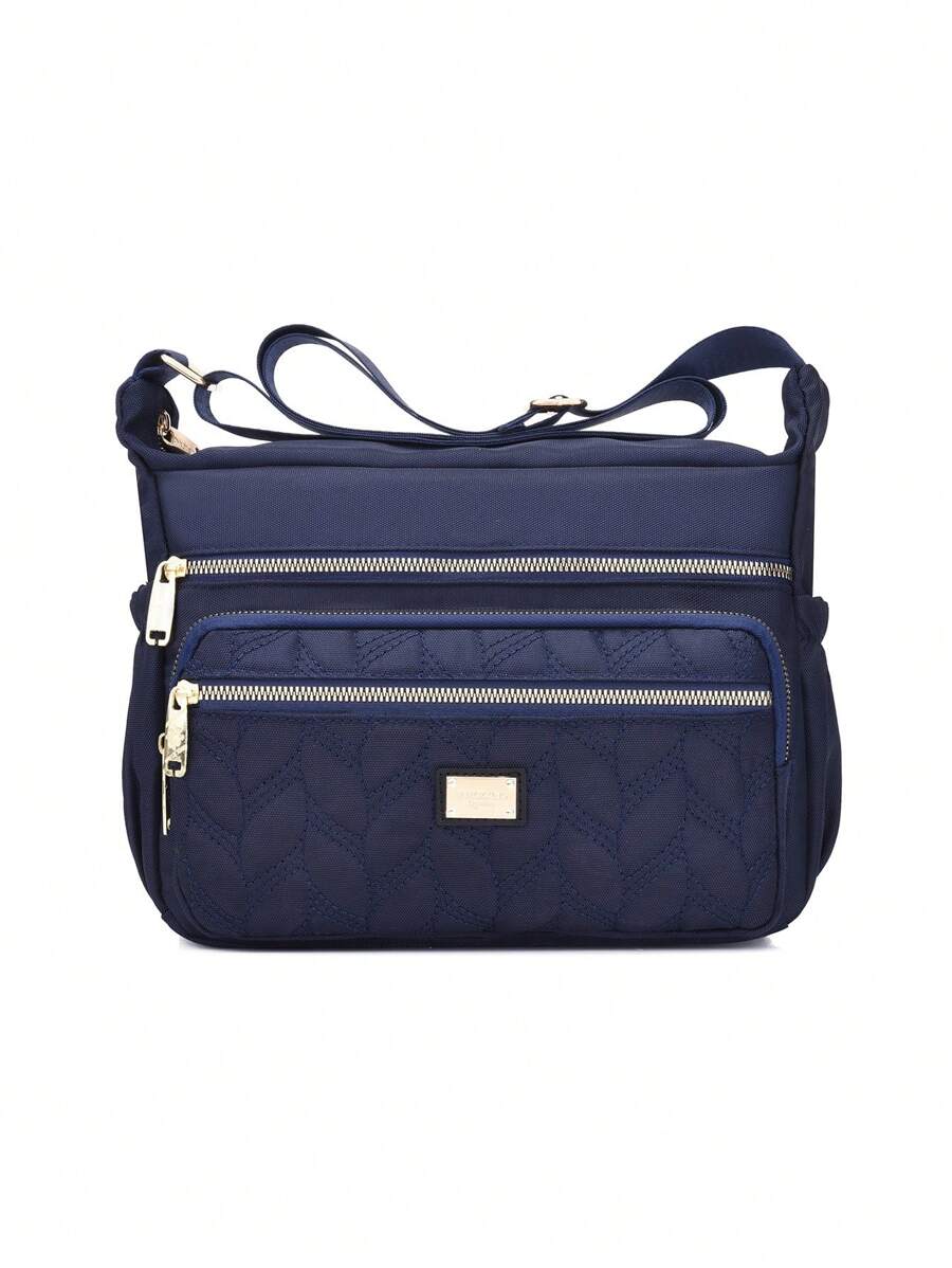 Fashionable Square Bag Stitch Detail Adjustable Strap School Bag For ...