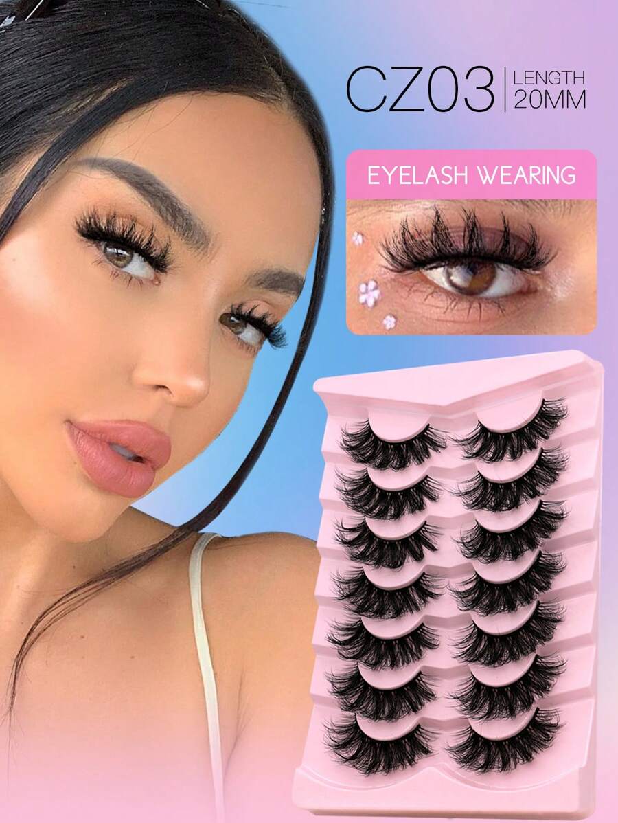 7pairs Volumized False Eyelashes | SHEIN UK