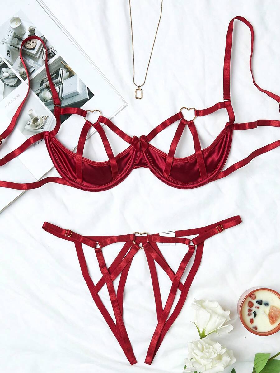 Cut Out Underwire Lingerie Set | SHEIN USA