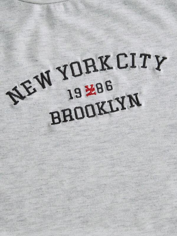 Shein Ezwear Letter Graphic Crop Tee Shein Usa