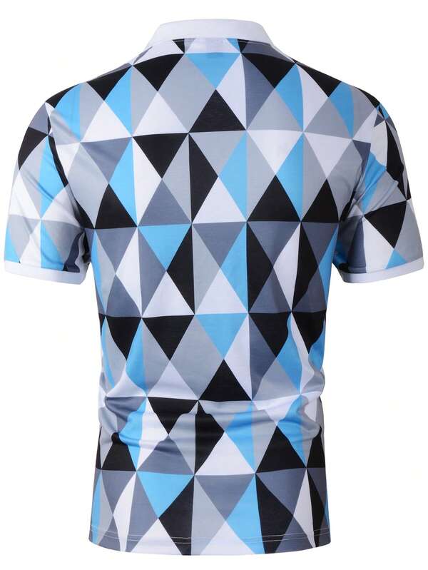 Manfinity Homme Men Geo Print Polo Shirt | SHEIN USA