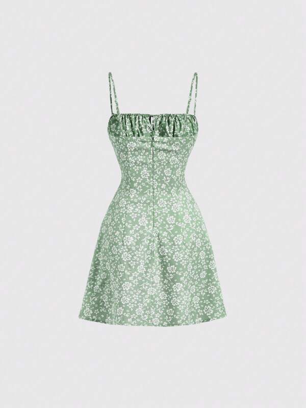 Shein Mod Floral Print Ruched Bust Cami Dress Shein South Africa