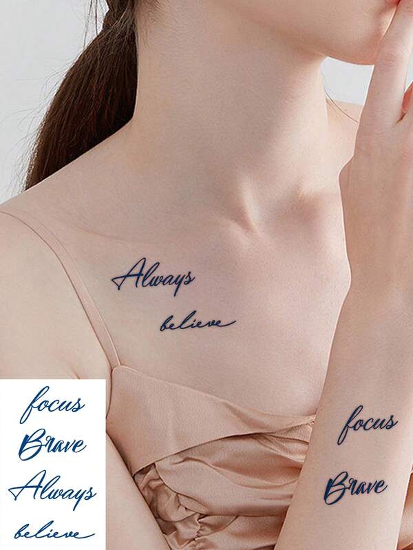 1sheet Letter Graphic Tattoo Sticker | SHEIN USA