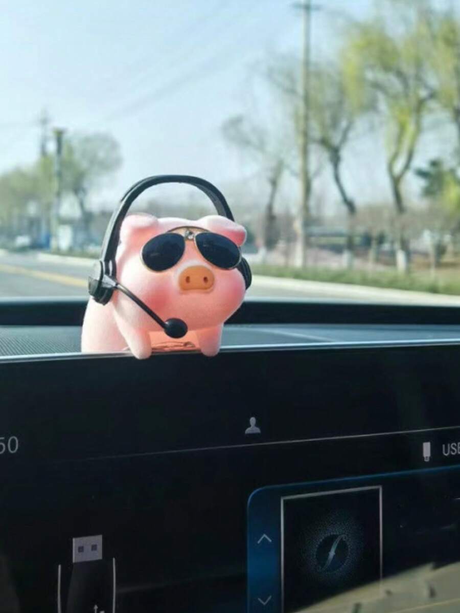 1pc Pig Design Car Ornament | SHEIN USA