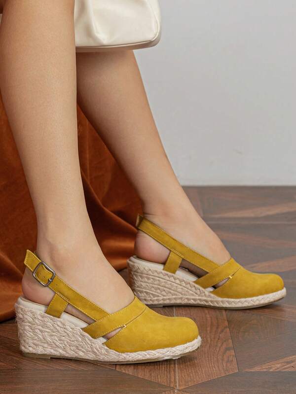 Mujer Zapatos corte cuña de alpargata cuña vacación exterior de serraje ...