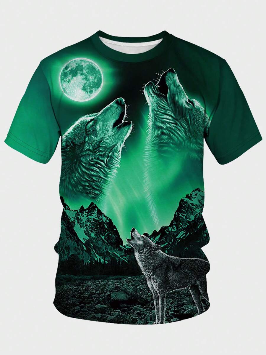 Manfinity LEGND Men Wolf Print Tee | SHEIN USA