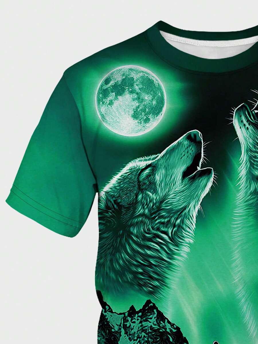 Manfinity LEGND Men Wolf Print Tee | SHEIN USA