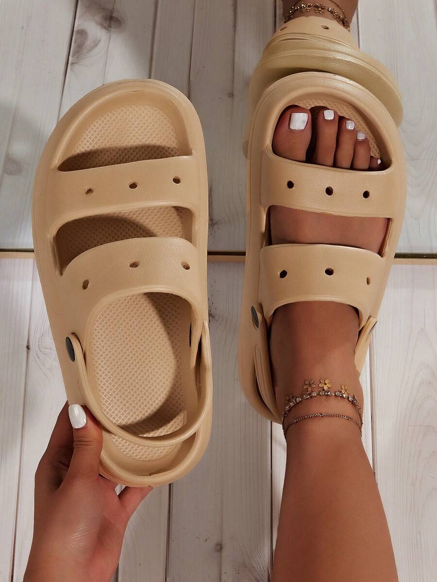 Women Hollow Out Multi-way Wear Vented Clogs, EVA Slingback Fashion ...