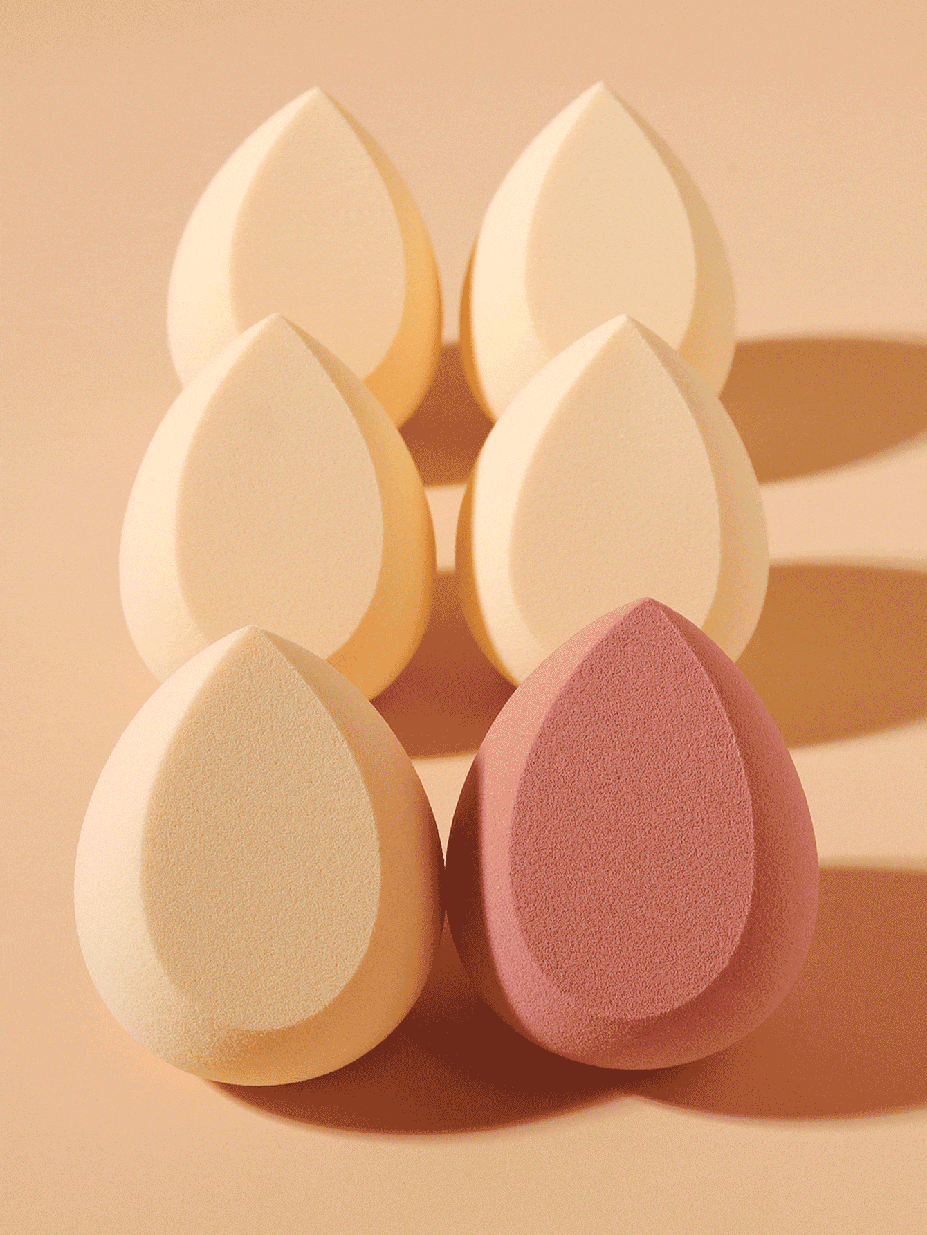 Dry & Wet Use Makeup Egg Set, 6pcs Soft To Touch Makeup Sponge Suitable ...