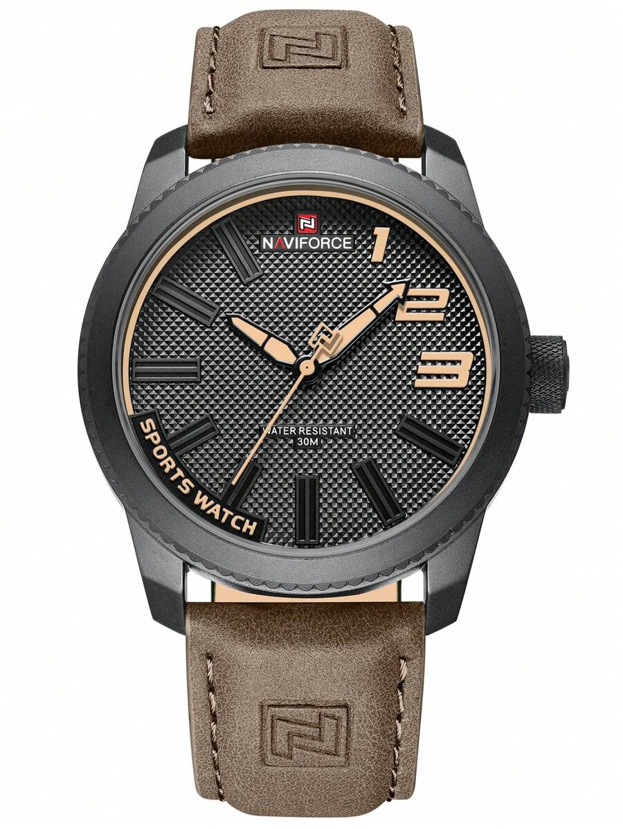 Men Round Pointer Water Resistant Quartz Watch Father As A Gift For ...