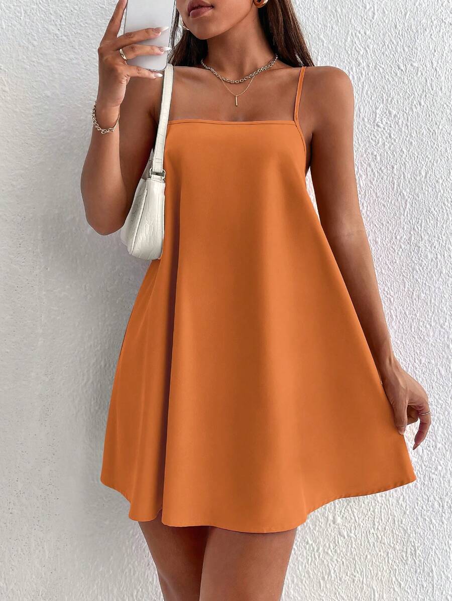 SHEIN PETITE Solid Cami Dress for Sale Australia| New Collection Online| SHEIN Australia