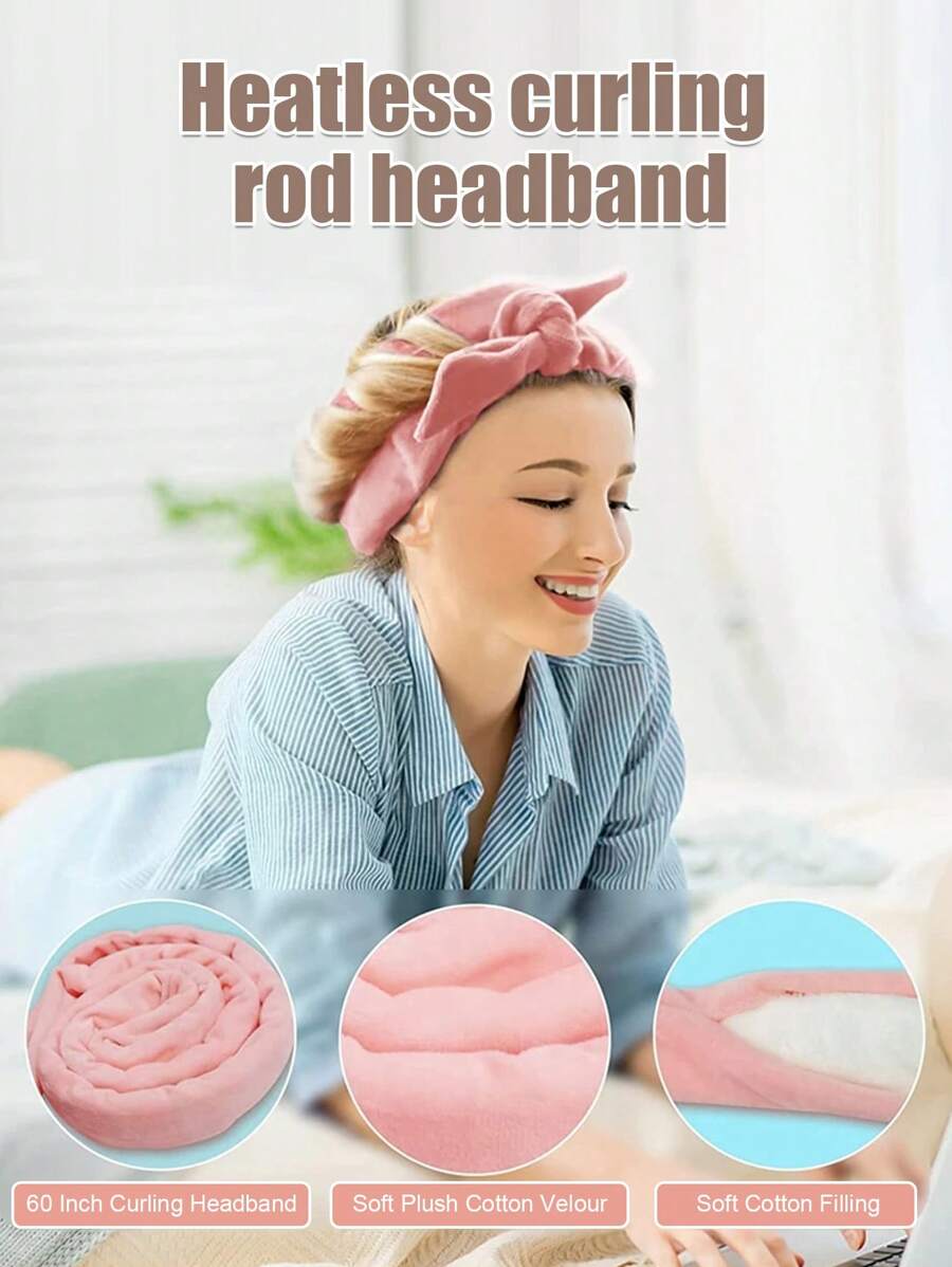 1pc Satin-covered No-heat Hair Roller, Sleep Styler, No-heat Curling ... 1pc Satin-covered No-heat Hair Roller, Sleep Styler, No-heat Curling ...