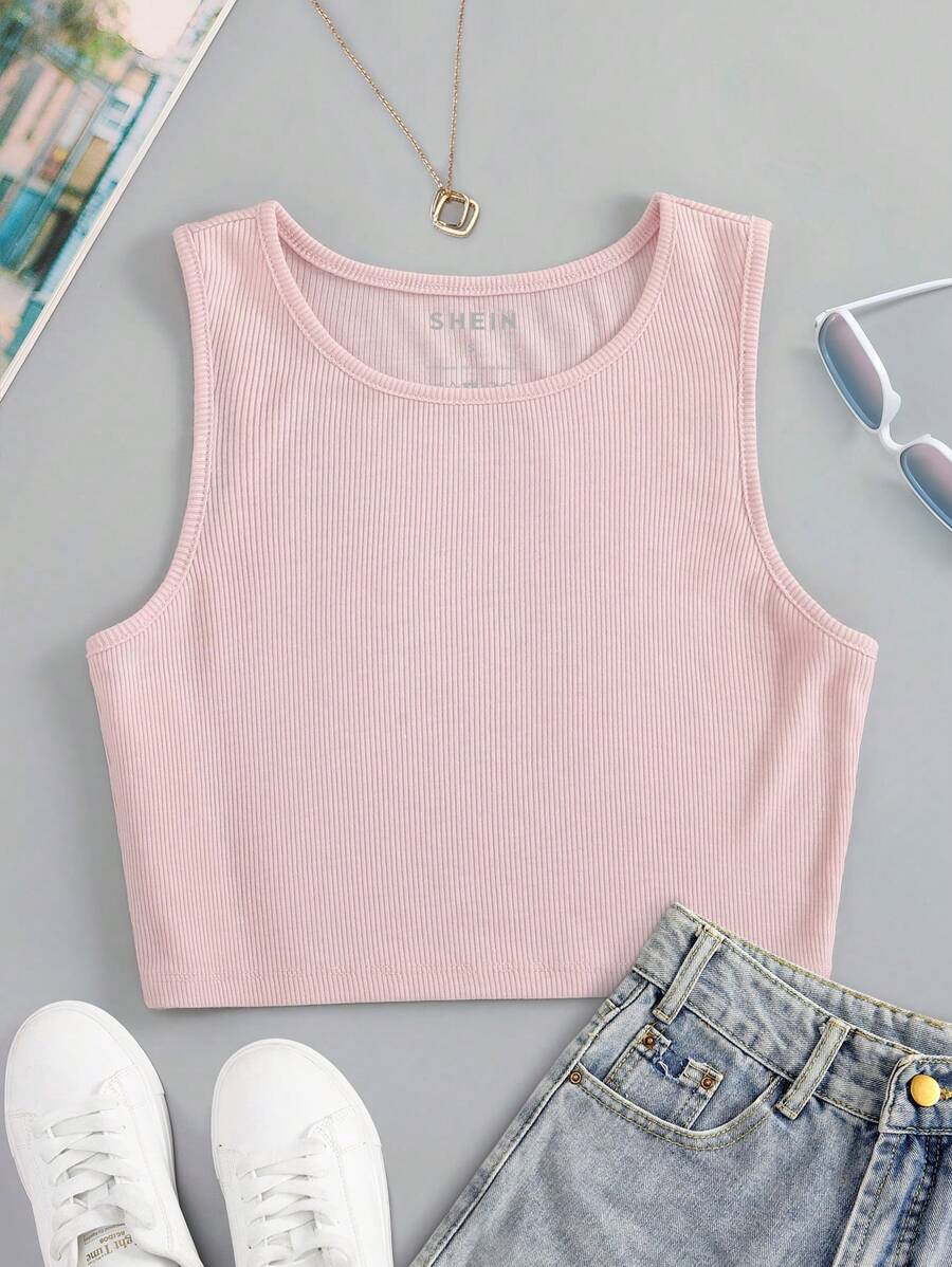 Solid Crop Tank Top | SHEIN USA