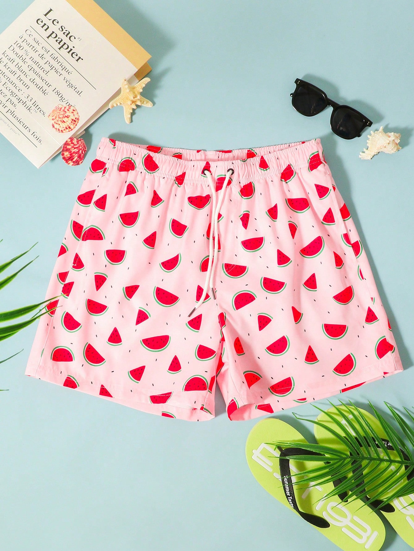 Manfinity Men Watermelon Print Swim Trunks | SHEIN USA