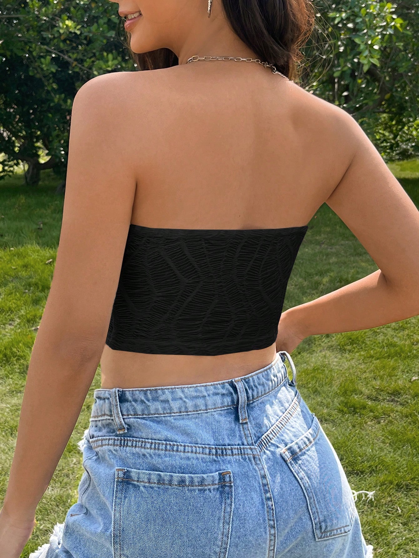 SHEIN EZwear Solid Crop Tube Top | SHEIN USA