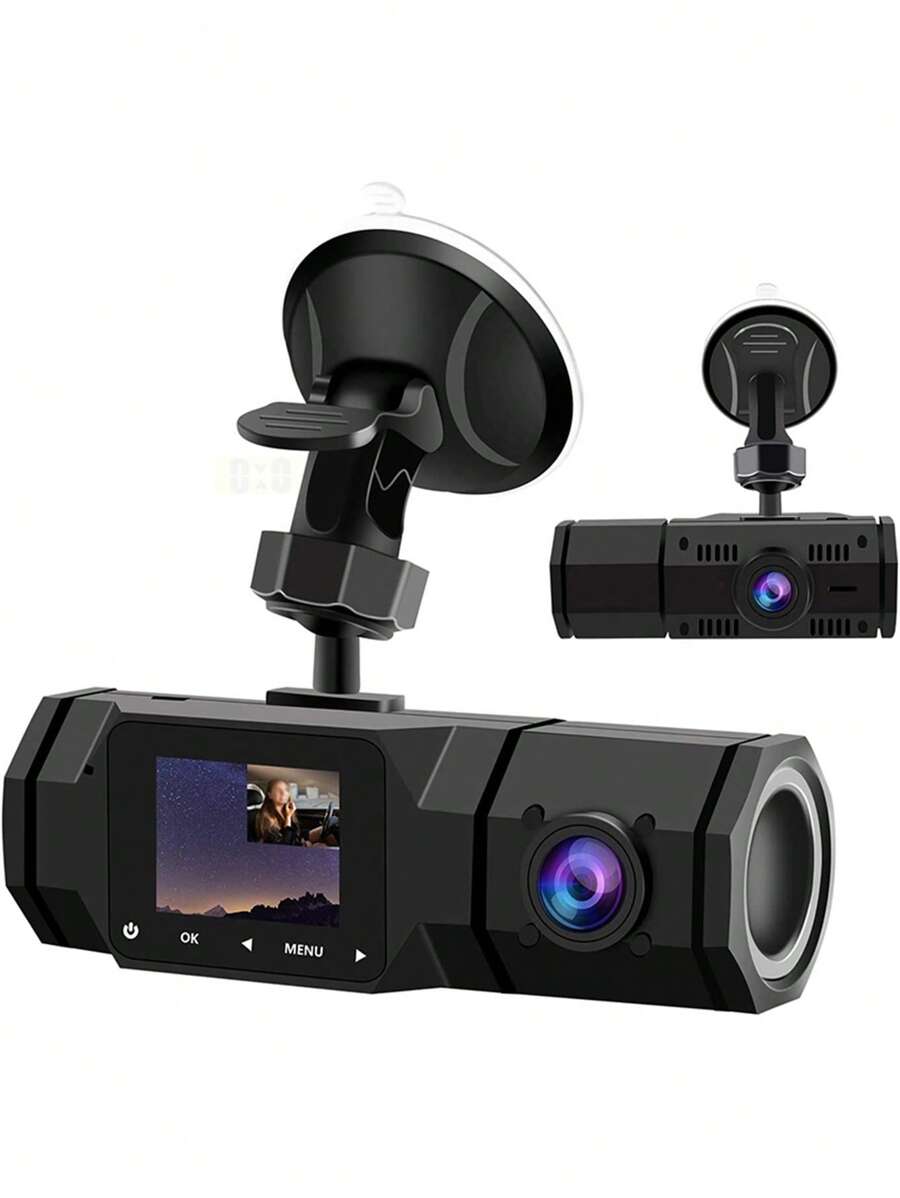 Car Recorder Dual Dash Cam FHD 1080P Front And Interior Dual Dash ...