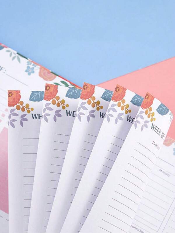 Weekly Planner Notebook Daily Schedule English Self-discipline Check-in ...