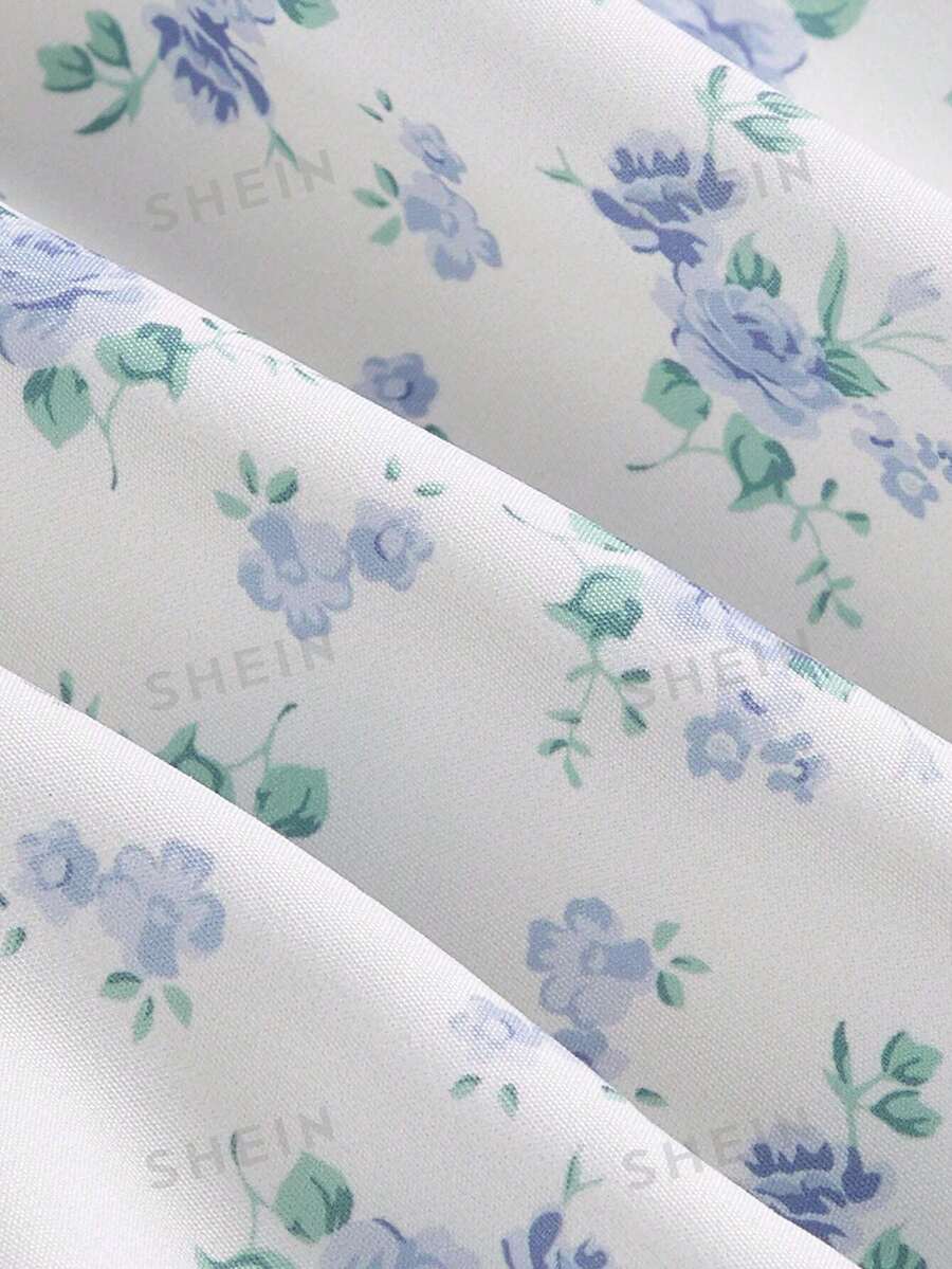 SHEIN MOD Vestido Con Estructura De Corsé De Tirantes Con Estampado ...