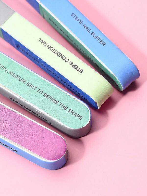 7 Way White Corundum Nail Shiner, Nail Buffers Blocks for Natural Nails ...