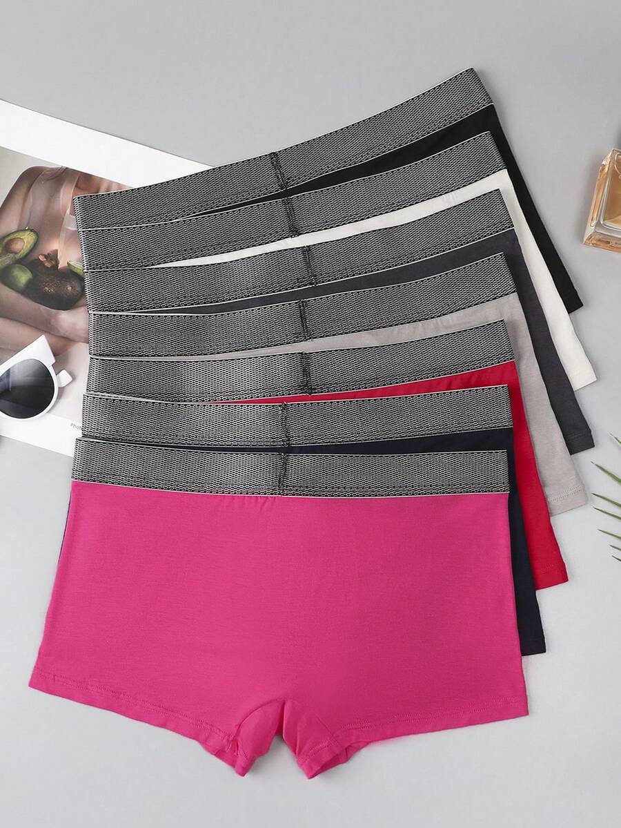 Men 7pcs Letter Graphic Colorblock Boxer Brief | SHEIN USA