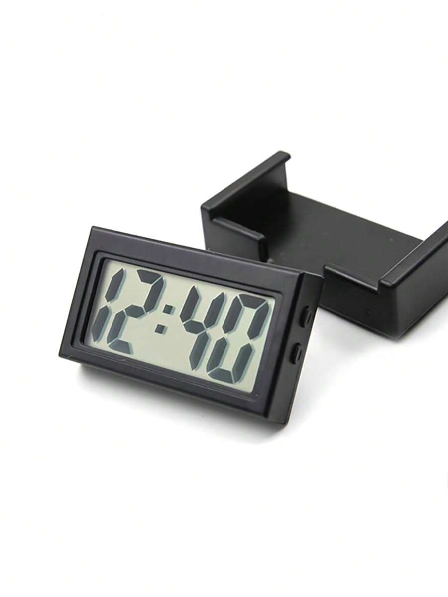 Car Dashboard Digital Clock Vehicle Adhesive Clock With Jumbo Lcd Time And Day Display Shein Usa 