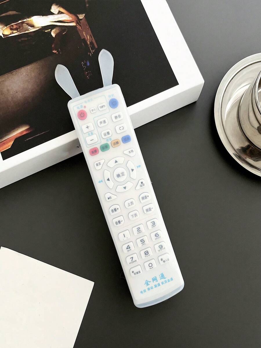 1pc Silicone Remote Control Cover, Cute Ear Decor Remote Control Cover ...
