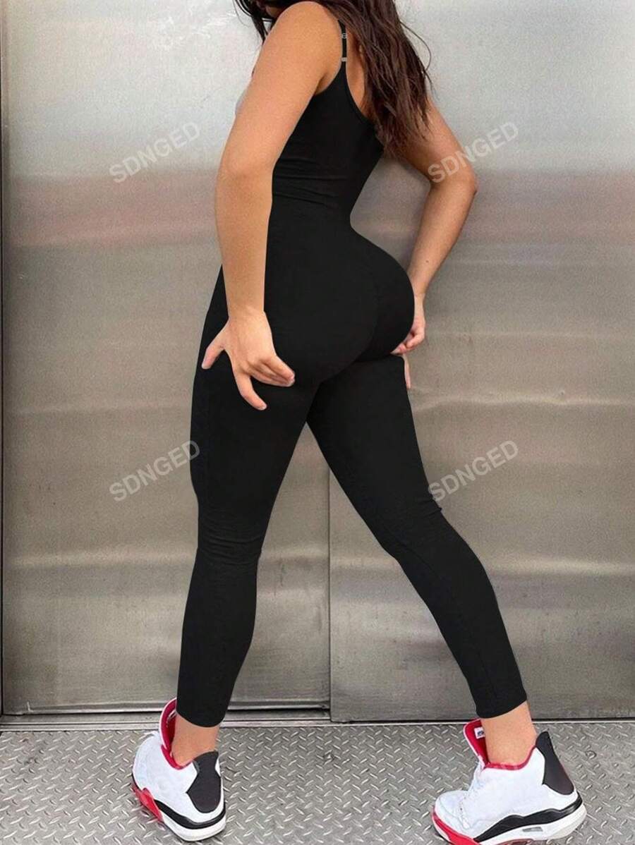 Solid Unitard Jumpsuit | SHEIN USA