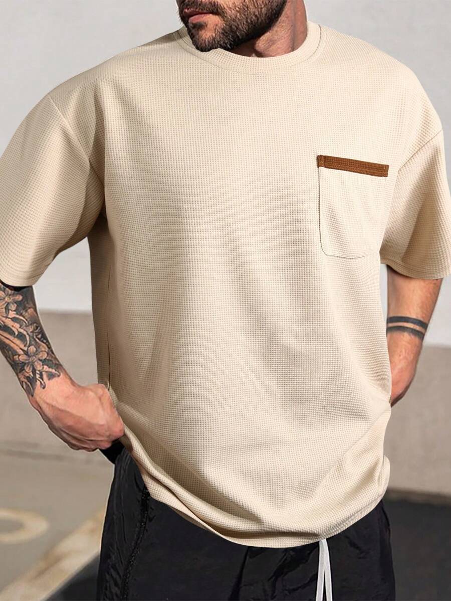 Manfinity Homme Men T-Shirts Fit Crew Neck Short Sleeve Basic Tee ...