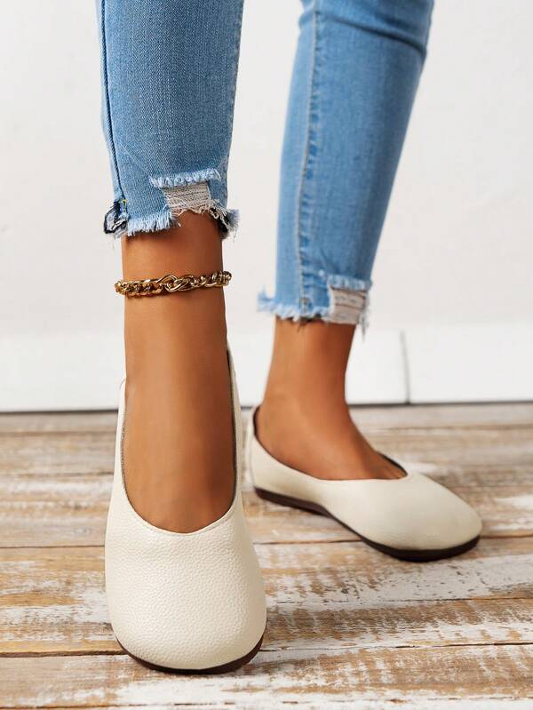 Women Minimalist Ballet, Fashion Flats White | SHEIN USA