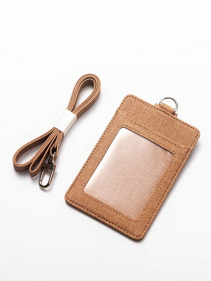 PU ID Card Holder With Long Strap | SHEIN USA