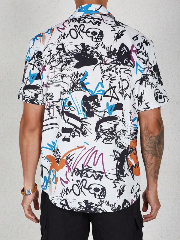 Manfinity LEGND Men Graffiti Print Shirt | SHEIN USA